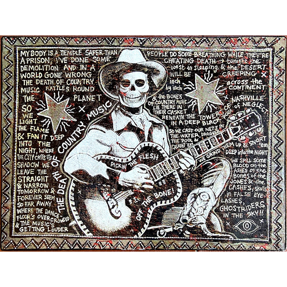 Jon Langford - Song Painting #7: Death Of Country Music - Yard Dog Gallery