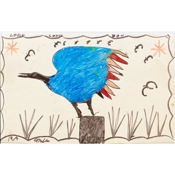 Blue Turkey, art by RA Miller at Yard Dog Art - Yard Dog Gallery
