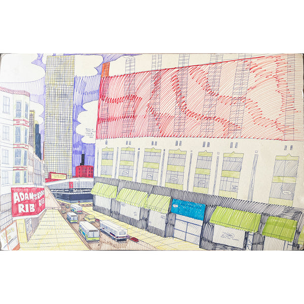 N State St & W Elm St, 1996, art by Wesley Willis, yarddog.com - Yard ...