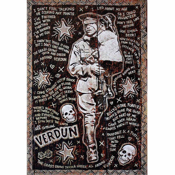 Verdun, art by Jon Langford at yarddog.com - Yard Dog Gallery